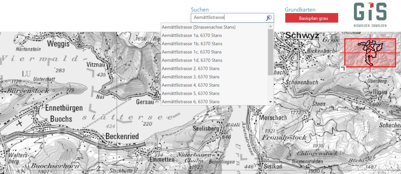 ÖREB Kataster Bedienung und Hinweise – GIS Daten AG